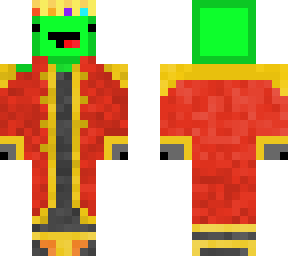 Slime skin with a royal suit | Minecraft Skin