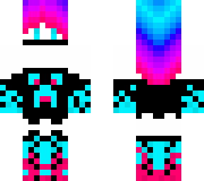 Girl with Glow Effects | Minecraft Skin