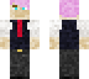 pink hair undercut | Minecraft Skin