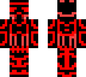 stormtrooper red neon | Minecraft Skin