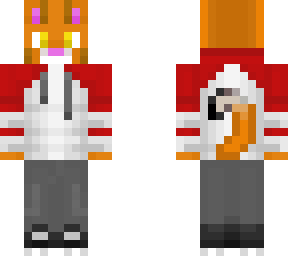 Red Cat Hoodie Skin | Minecraft Skin