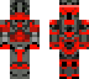 red neon spartan | Minecraft Skin
