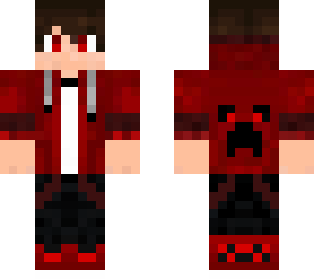 Red with creeper back eystreem | Minecraft Skin