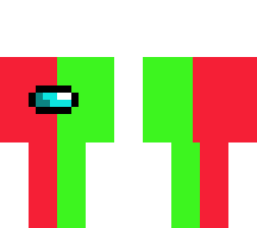 Among Us Half Red Half Green | Minecraft Skin