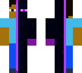 Half enderman half steve | Minecraft Skin