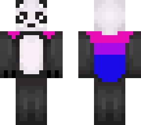 Panda with a Bi cape | Minecraft Skin