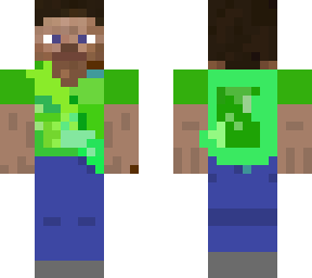 Steve but he is wearing a green jumper | Minecraft Skin