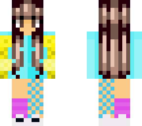 purple neon girl | Minecraft Skins