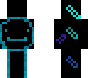 Dream skin with blue lightning | Minecraft Skin