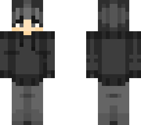 Black and Gray boy w/ hoodie | Minecraft Skin