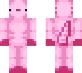 Pink Leucistic Axolotl | Minecraft Skin