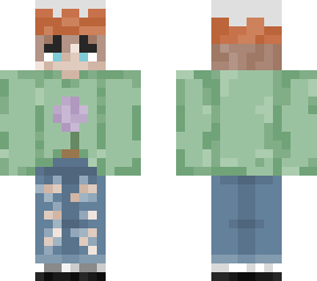 cute non-binary cake hat skin [flower version] | Minecraft Skin