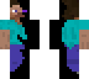 Corrupt Ender Steve (with purple glow under outer layer) | Minecraft Skin