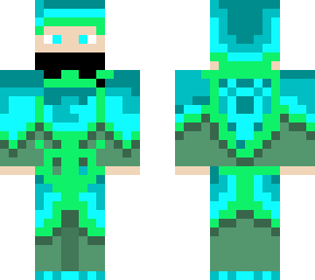 Lime Blue armored Emanuel | Minecraft Skin