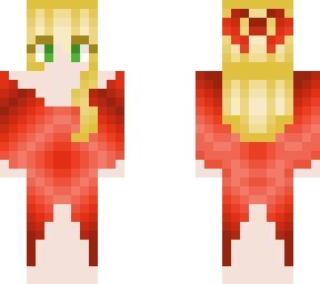 Girl in a Red Dress | Minecraft Skin