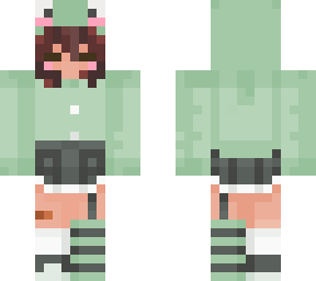frog girl cute mixed | Minecraft Skins