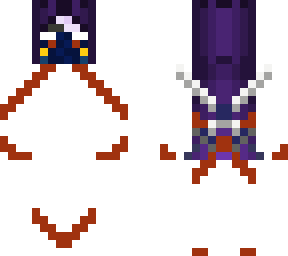 Classic assassin (cape and body belt, swords) | Minecraft Skin