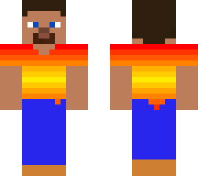 red to orange shrit steve Updated | Minecraft Skin