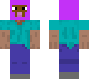 Purple Sheep Head Steve | Minecraft Skin