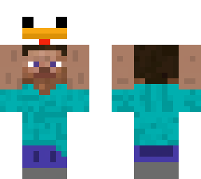 steve carrying a baby chicken | Minecraft Skin