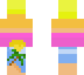 Sunset Pixel Art | Minecraft Skin