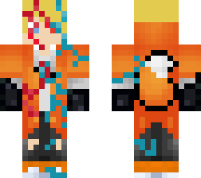 Corrupted kitsune boy | Minecraft Skin