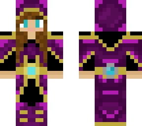 purple wizard girl | Minecraft Skin