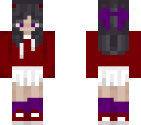 purple and black demon girl | Minecraft Skins