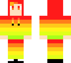 Faded Hooded Skin - Fire Fade Edition | Minecraft Skin