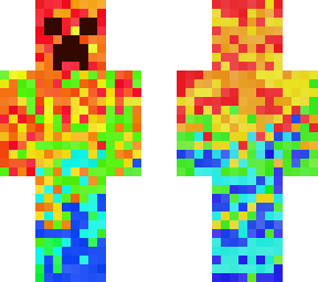 Rainbow Creeper | Minecraft Skin