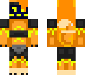 Orange protogen | Minecraft Skin