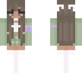 Cute skin with cancer support bow | Minecraft Skin