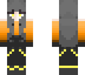 Orange and yellow demon girl | Minecraft Skin