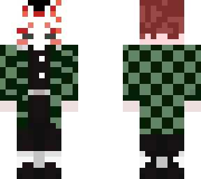tanjiro mascara | Minecraft Skin