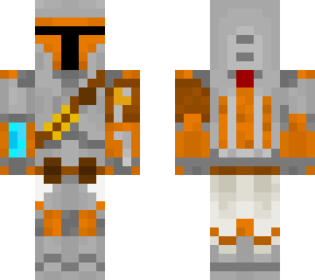 orange Mando mk 3 | Minecraft Skin