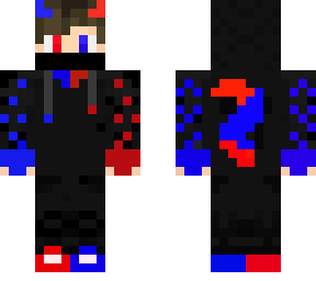 red and blue demon wolf (demon wolf specials effects) | Minecraft Skin