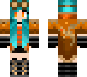 Blue haired dragon jacket | Minecraft Skin