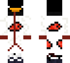 Black Duck and White Akatsuki Cloak W/ Red | Minecraft Skin
