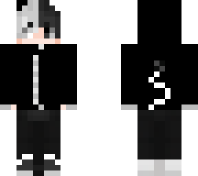 Black and White devil boy | Minecraft Skin
