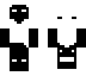 Black and White steve | Minecraft Skin