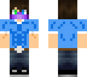 buff guy with purple mask | Minecraft Skin