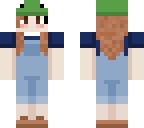 Cute Girl with Frog Hat | Minecraft Skin