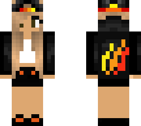 Fire Merch Girl | Minecraft Skin
