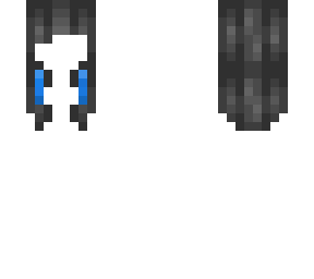 blue highlights short dark hair cute | Minecraft Skin