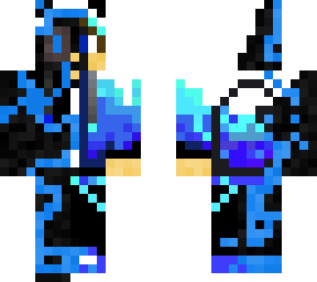 Blue Wolf Boy Minecraft Skin