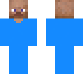 Bald steve with a blue suit | Minecraft Skin