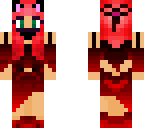 Cat girl red | Minecraft Skin