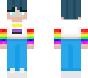 Blue haired nonbinary | Minecraft Skin