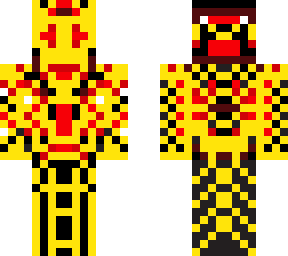 red demon: inner layer golden demon: outer layer | Minecraft Skin