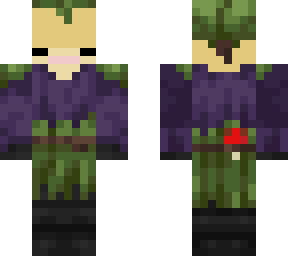 Temperate frog in swamp villager clothes | Minecraft Skin